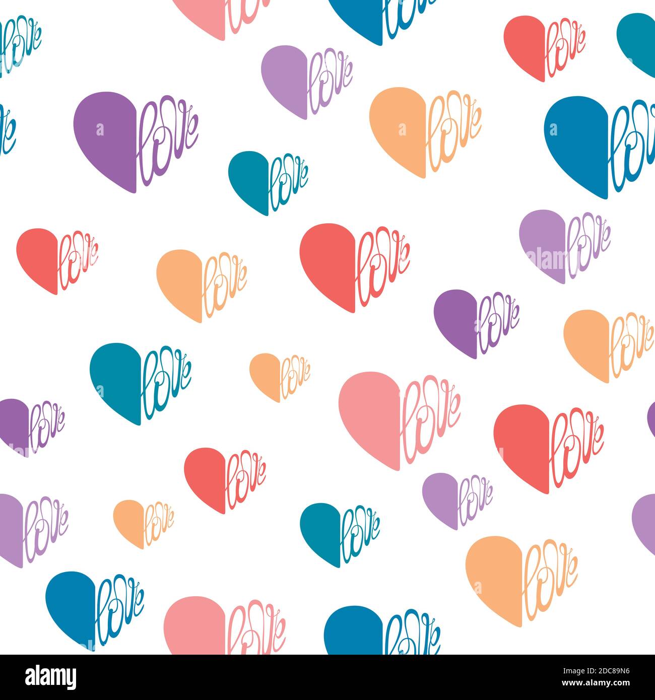 Beautiful love pattern hi-res stock photography and images - Alamy