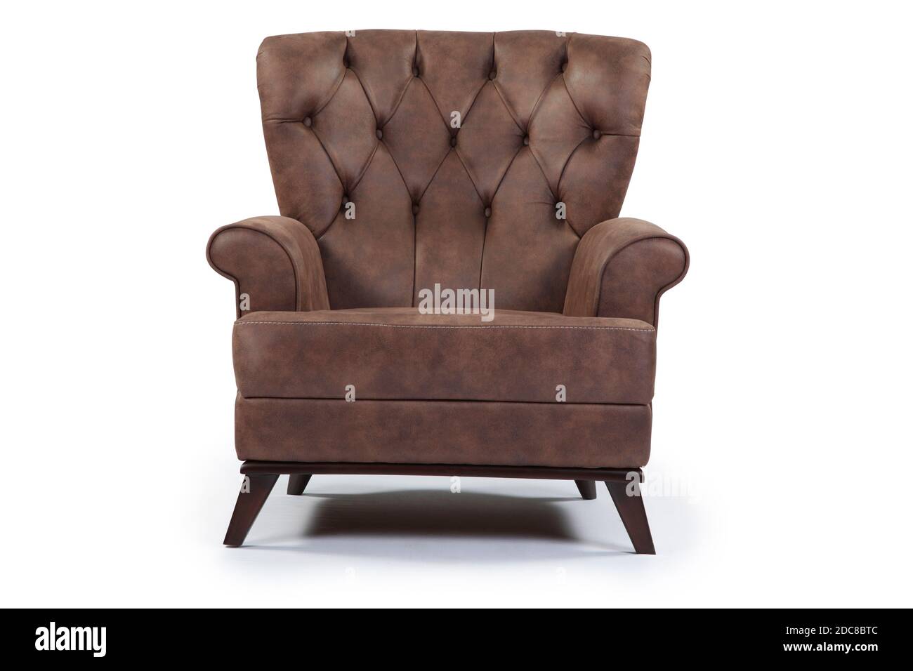 Single sofa modern comfort on white background . front view Stock Photo ...