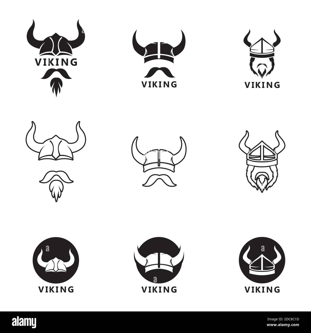 viking head logo and symbol vector Stock Vector Image & Art - Alamy