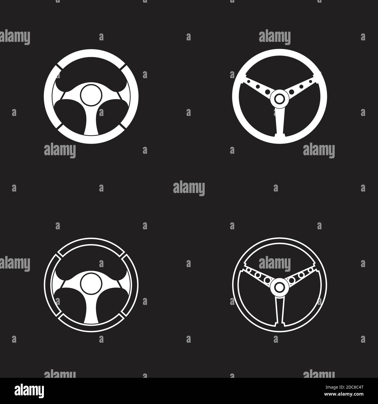 Steering Wheel vector image logo Stock Vector Image & Art - Alamy