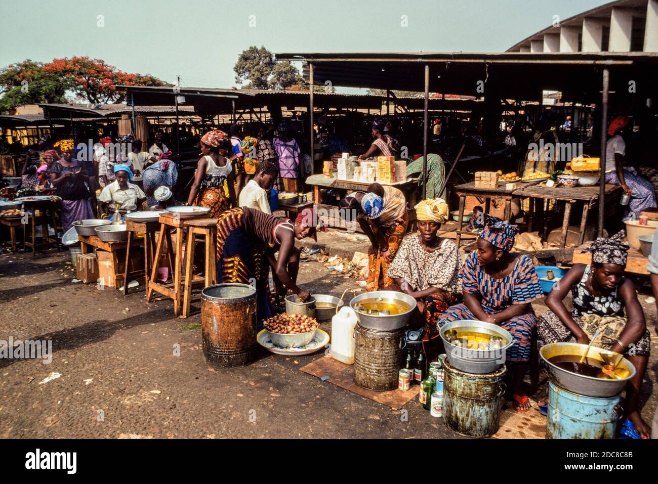 Women at their market stalls Conakry Guinea West Africa Stock Photo - Alamy