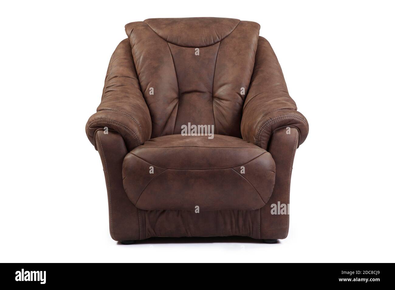 Single sofa modern comfort on white background . front view Stock Photo ...