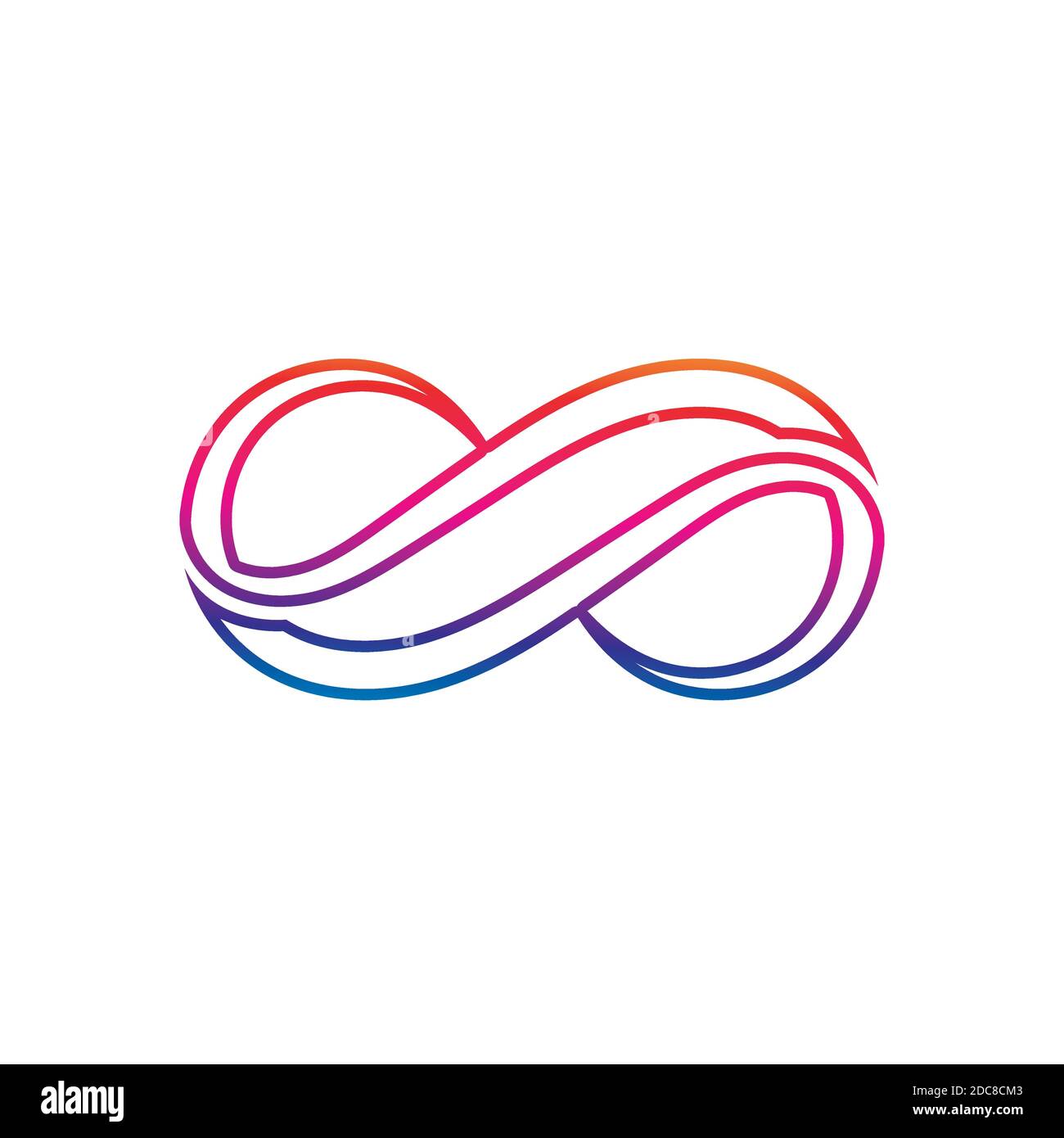 Infinity rainbow Vector icon illustration Logo template design Stock ...