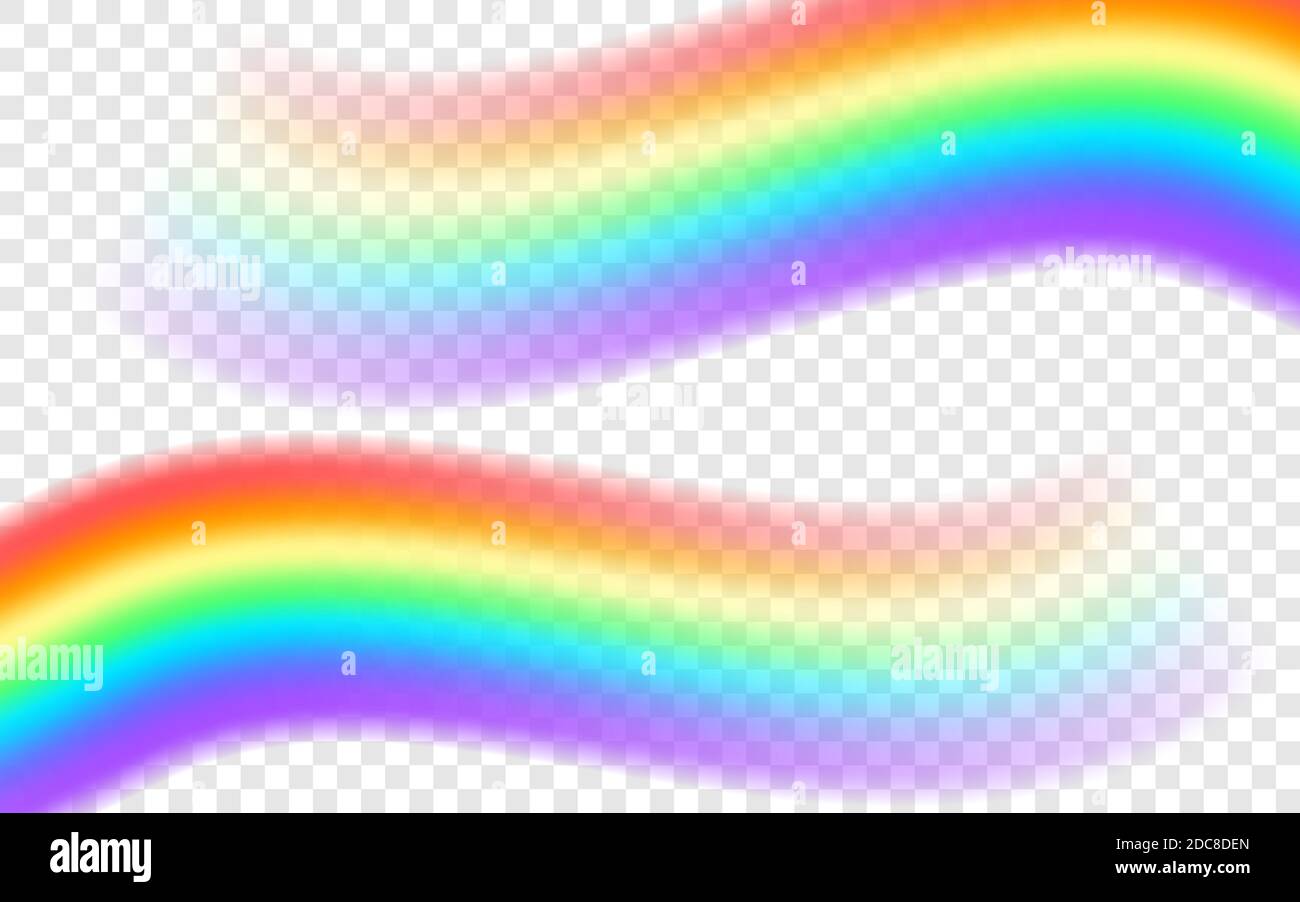 Rainbow on a transparent background. Brush strokes. Isolated vector ...