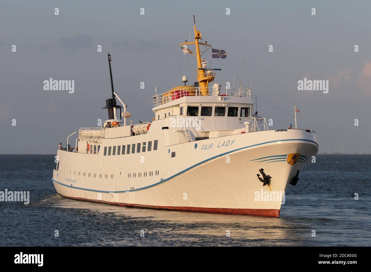 The passenger ship Fair Lady will reach the port of Cuxhaven in the ...