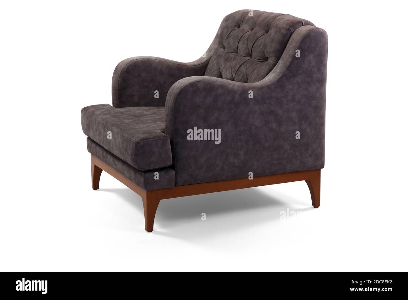 Single sofa modern comfort on white background . corner view Stock ...