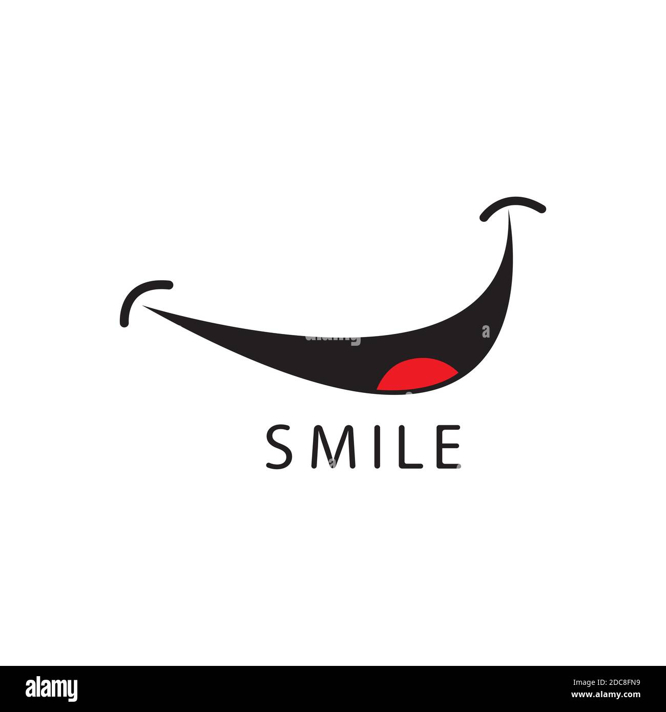 Smile logo in yellow background vector Stock Vector Image & Art - Alamy