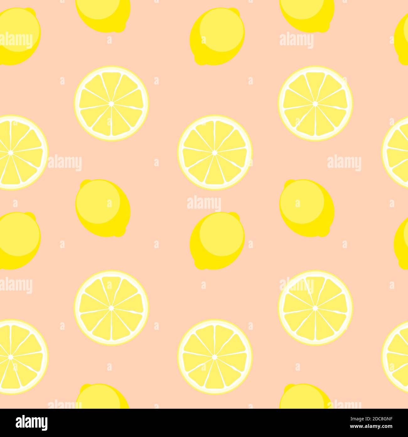 Abstract Lemon Seamless Pattern Background Illustration Stock Photo - Alamy