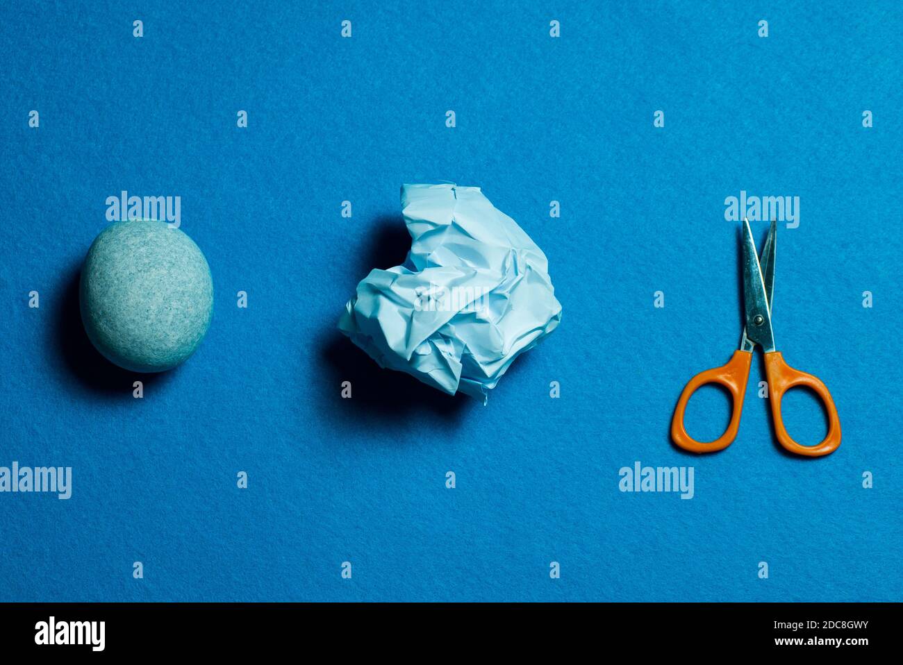 rock, paper, scissors. objects symbolize play with hands Stock Photo ...