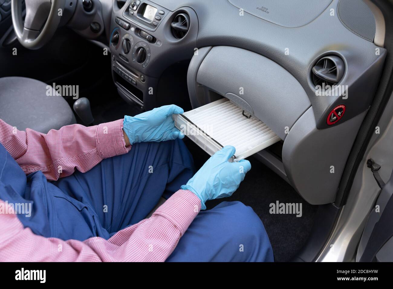New cabin pollen air filter for a car Stock Photo - Alamy
