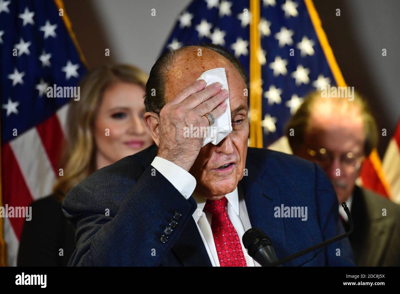 Former Mayor Rudy Giuliani (Republican of New York, New York) conducts ...