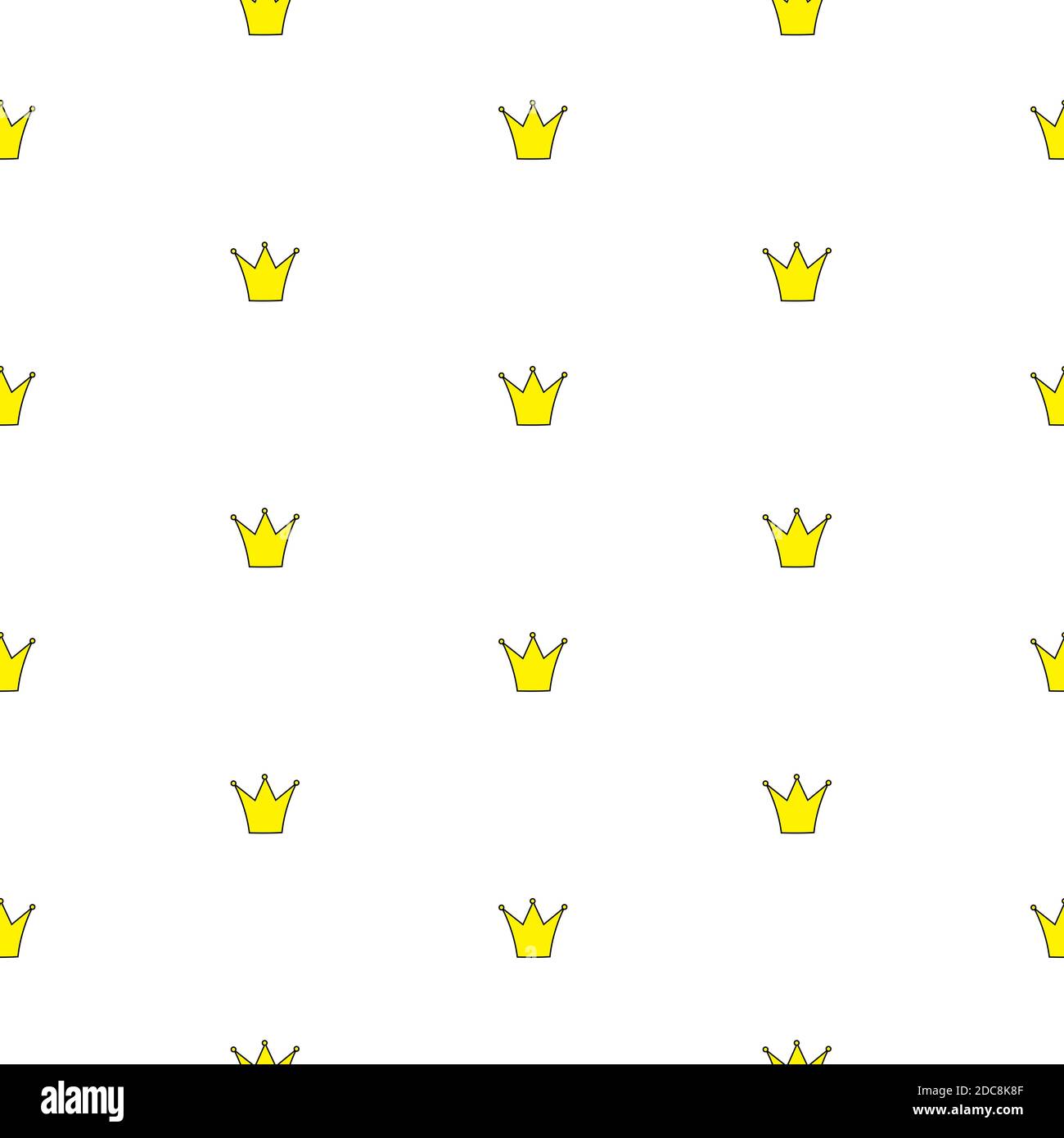 Princess Crown Seamless Pattern Background Illustration Stock Photo - Alamy