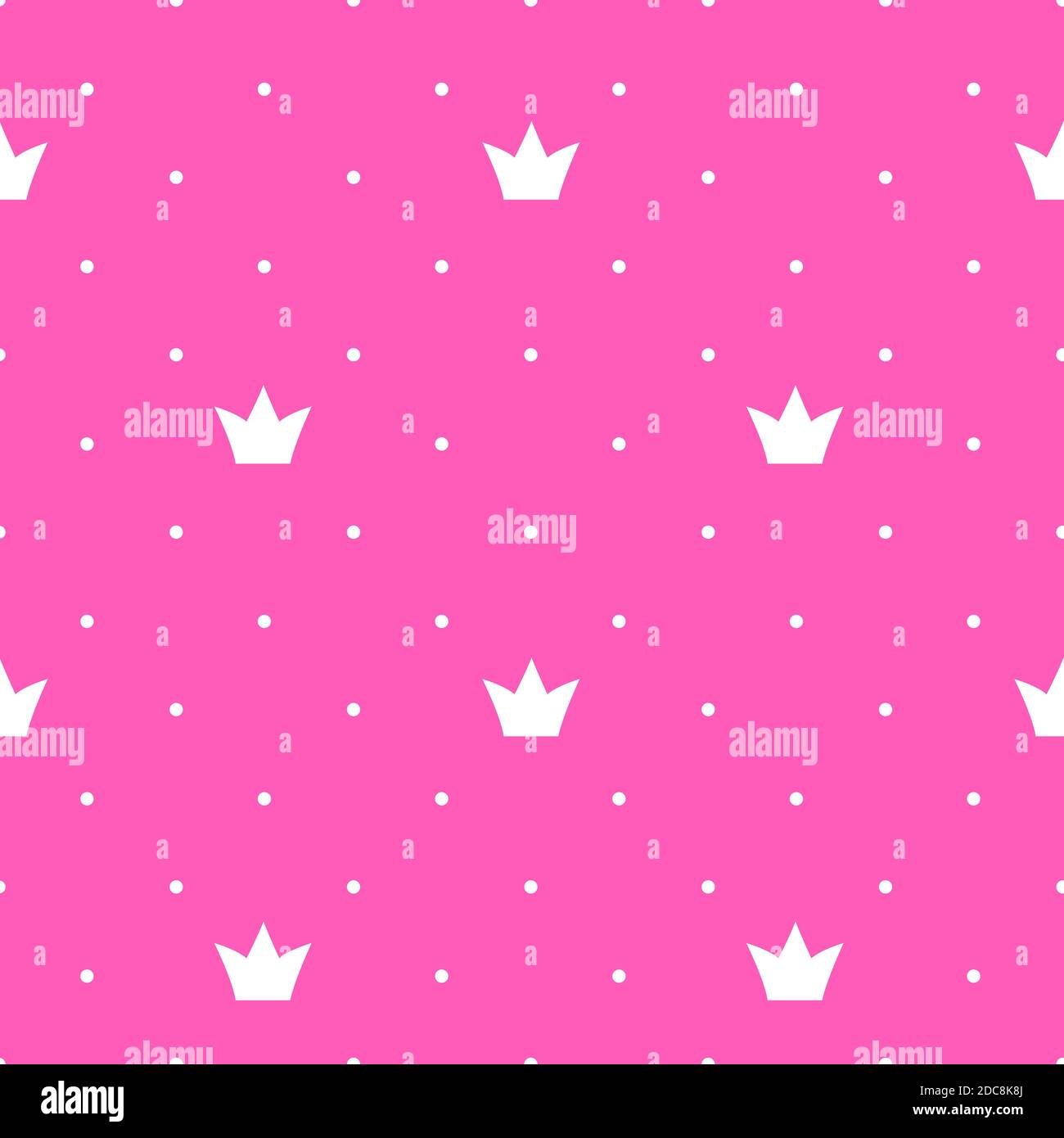 Princess Crown Seamless Pattern Background Illustration Stock Photo - Alamy