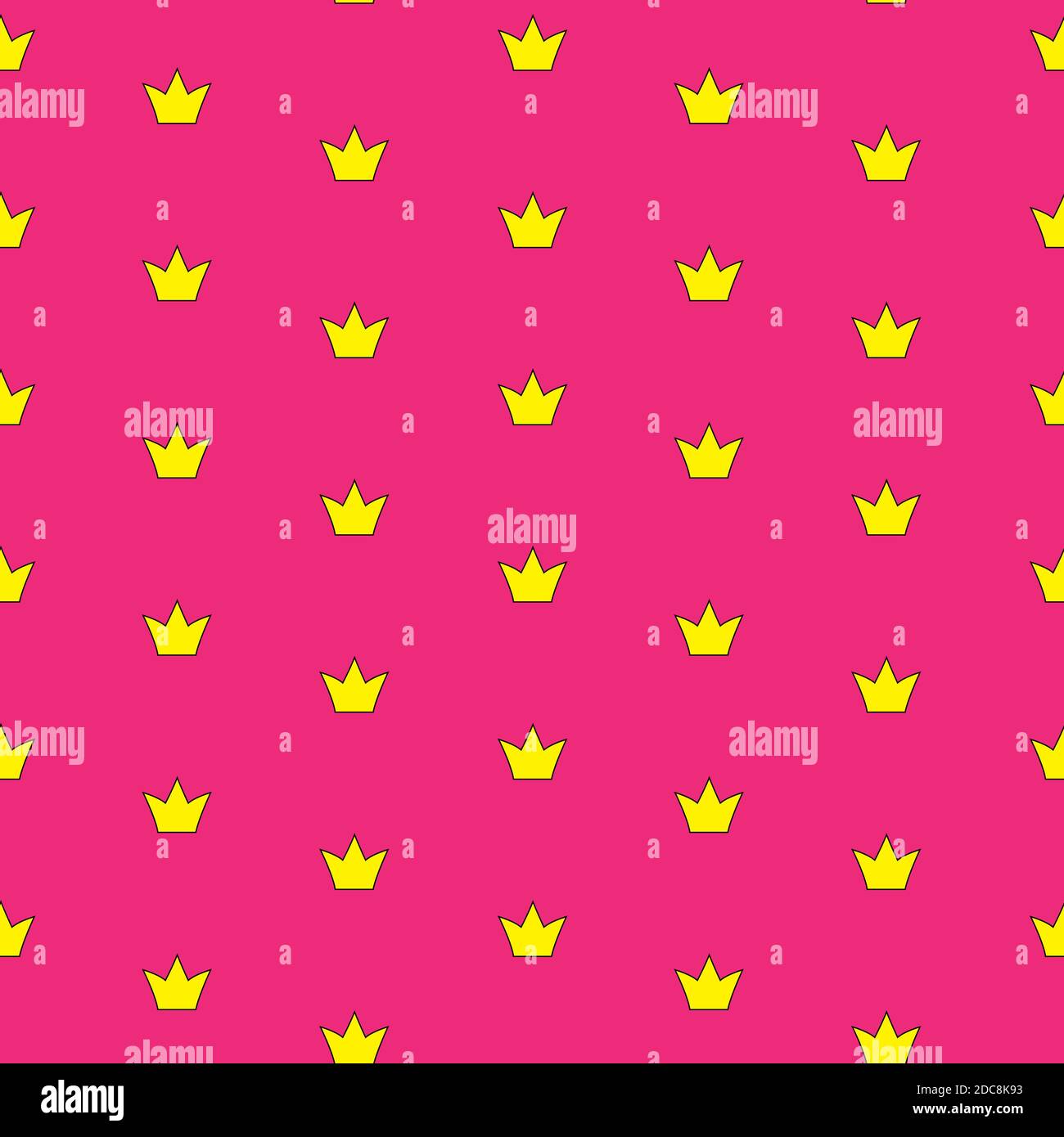 Princess Crown Seamless Pattern Background Illustration Stock Photo - Alamy