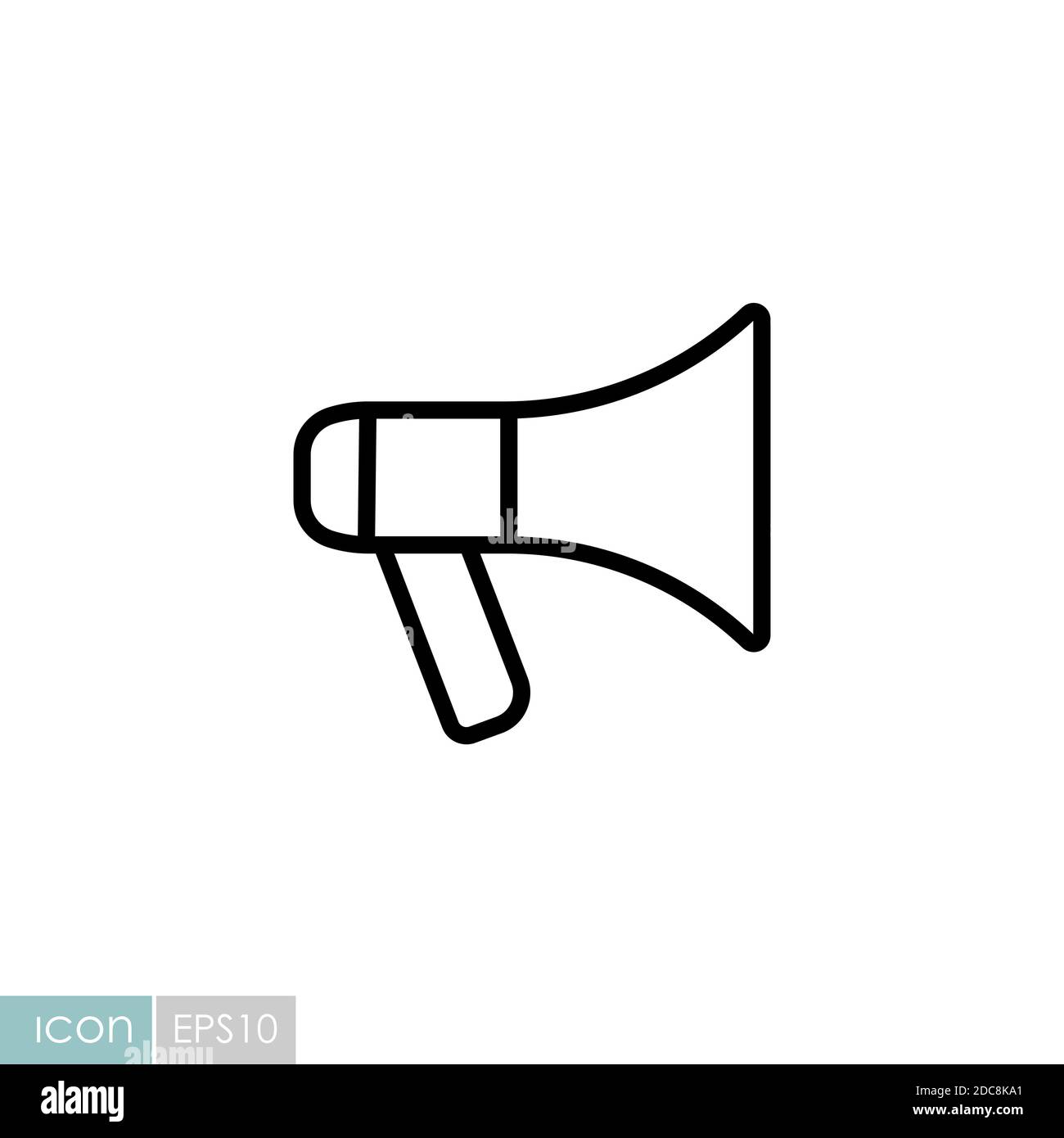 Megaphone or loudspeaker vector icon. Demonstration, manifestation ...