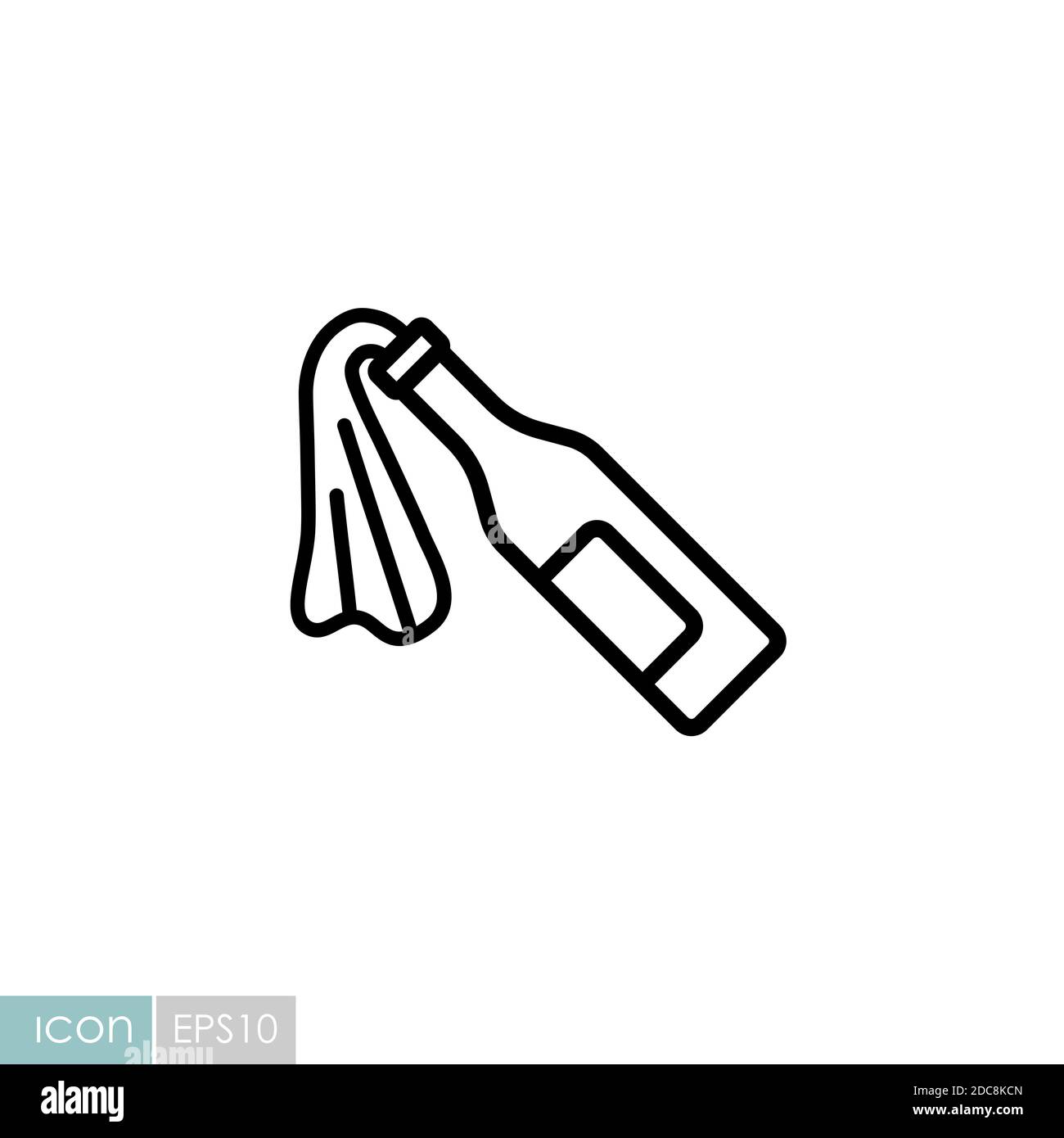 Molotov cocktail flat vector icon. Demonstration, protest, strike ...