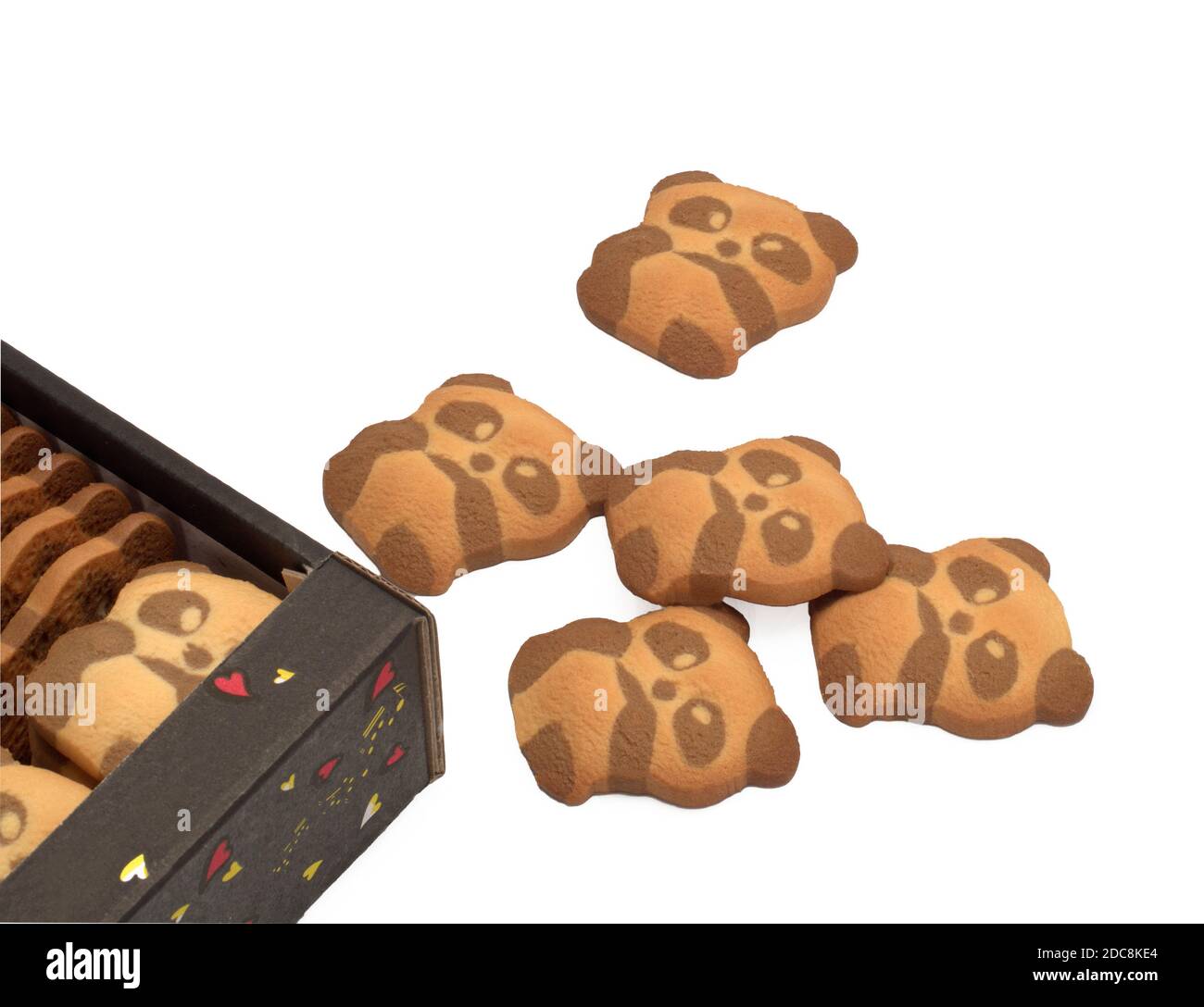 Five sandy cookies isolated on the white, sandy bears Stock Photo - Alamy