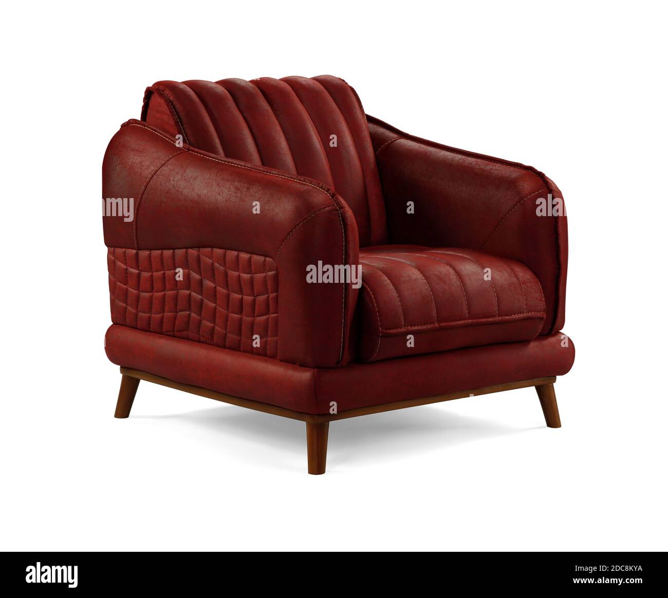 Single sofa modern comfort on white background . corner view Stock ...