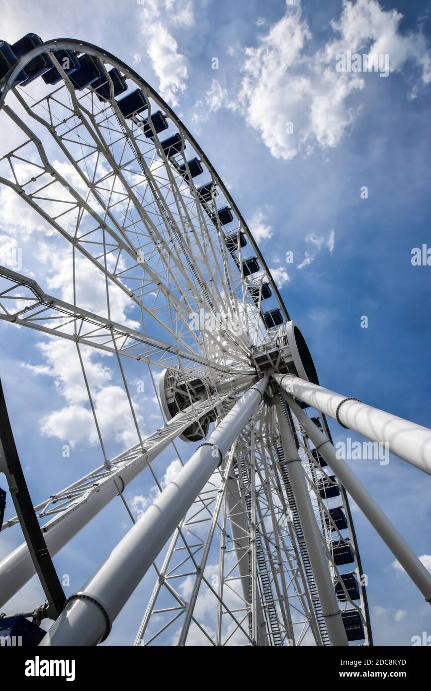City amusement and entertainment park amusement rides Stock Photo - Alamy