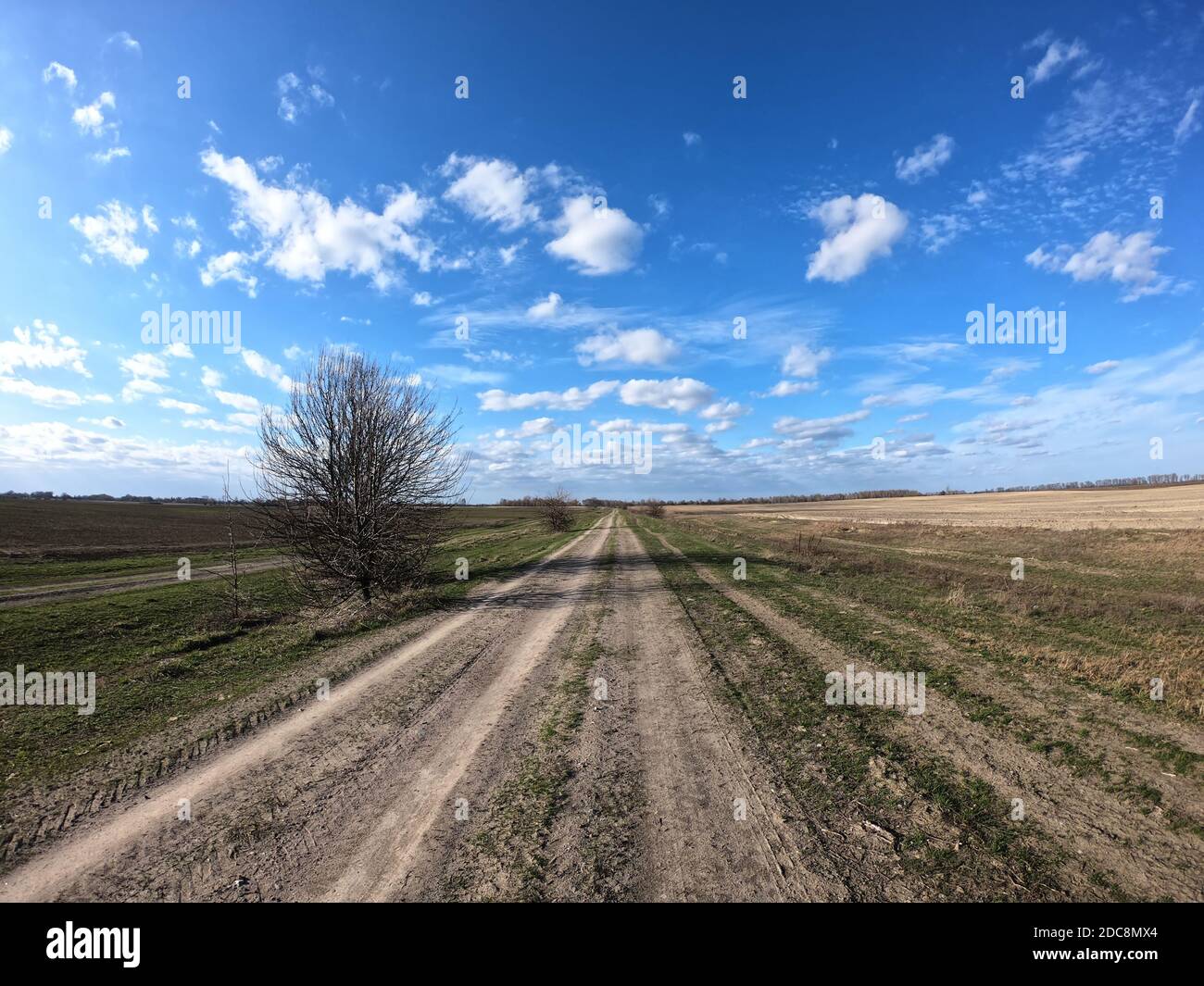 Sunny landscape road hi-res stock photography and images - Alamy