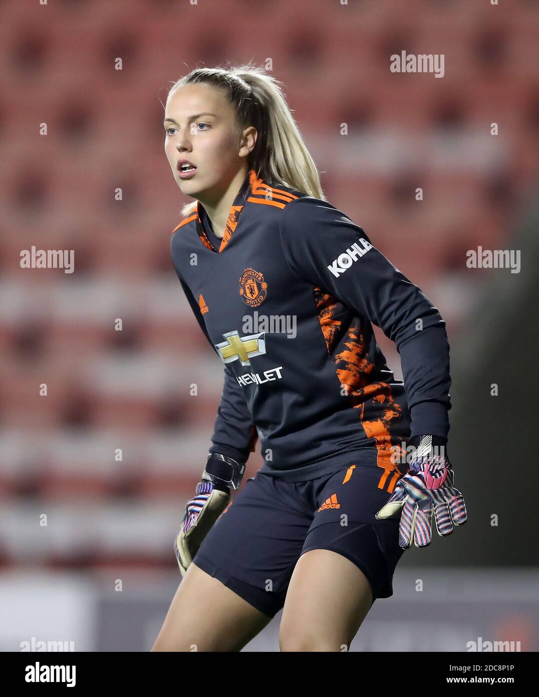 Manchester United goalkeeper Emily Ramsey during the Continental Tyres ...