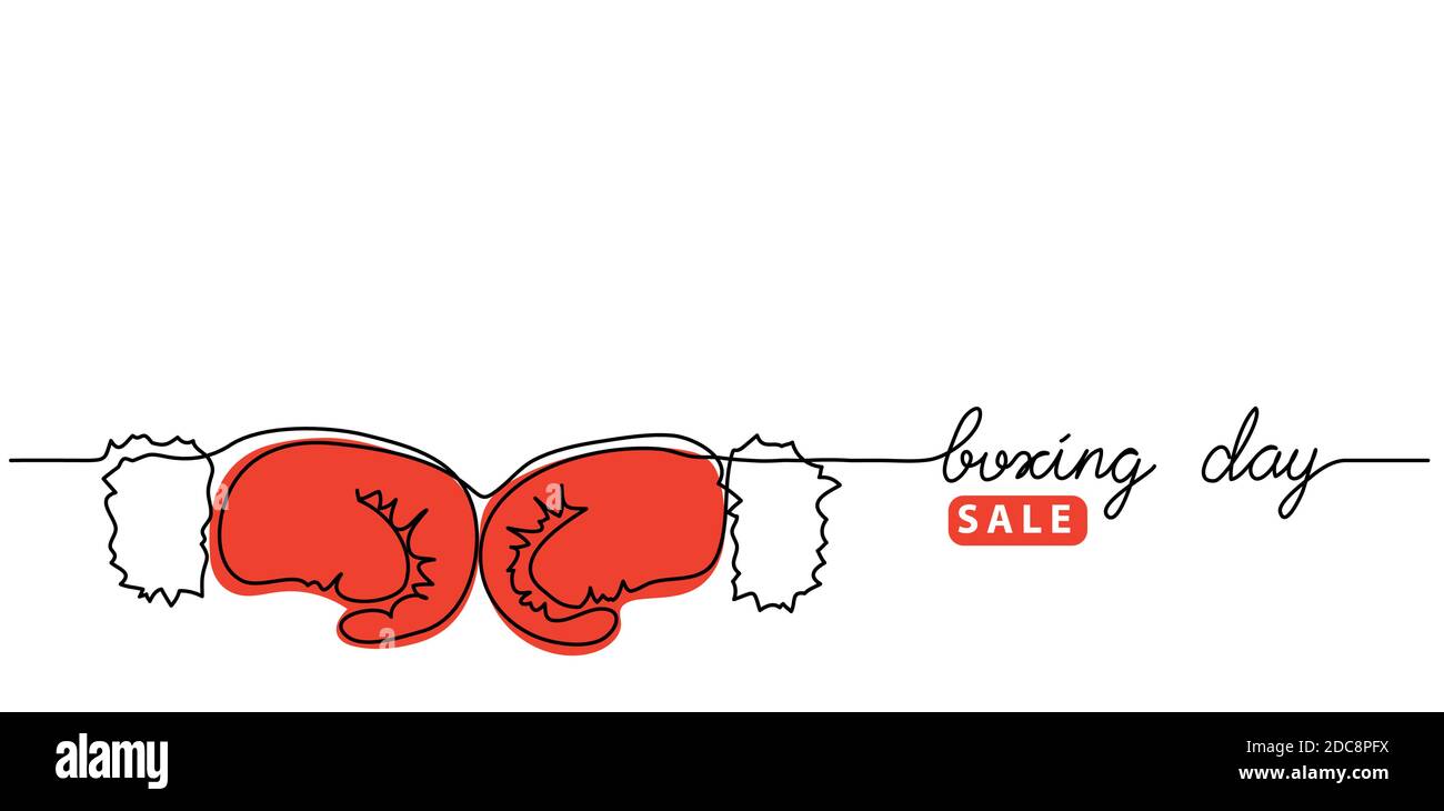 Boxing day sale concept, banner, background with red gloves, mitten ...