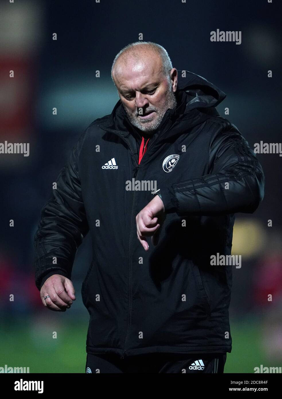Sheffield United’s Manager Neil Redfearn checks his watch before the ...