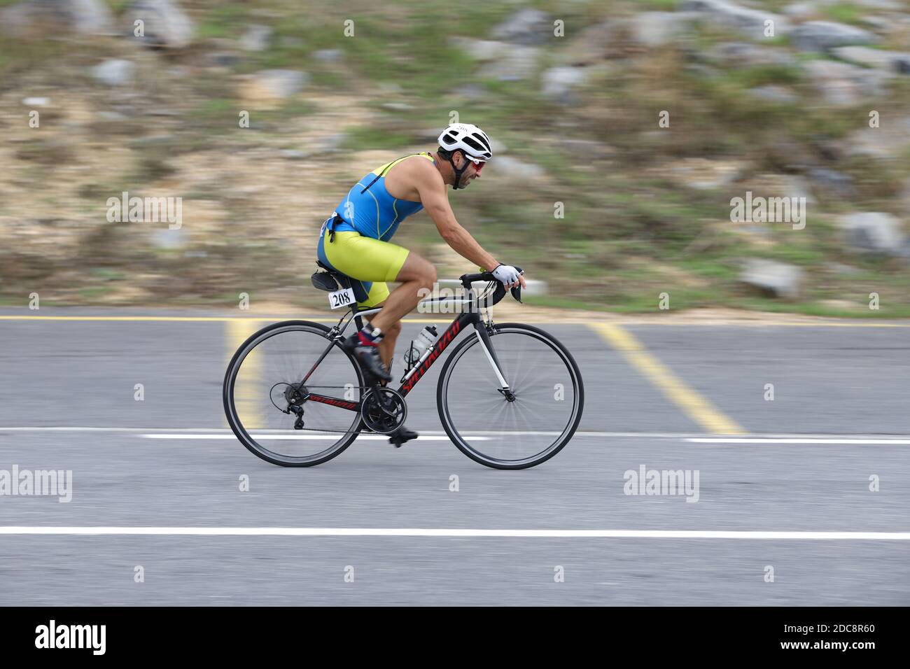ISTANBUL, TURKEY - OCTOBER 18, 2020: Undefined athlete competing in ...