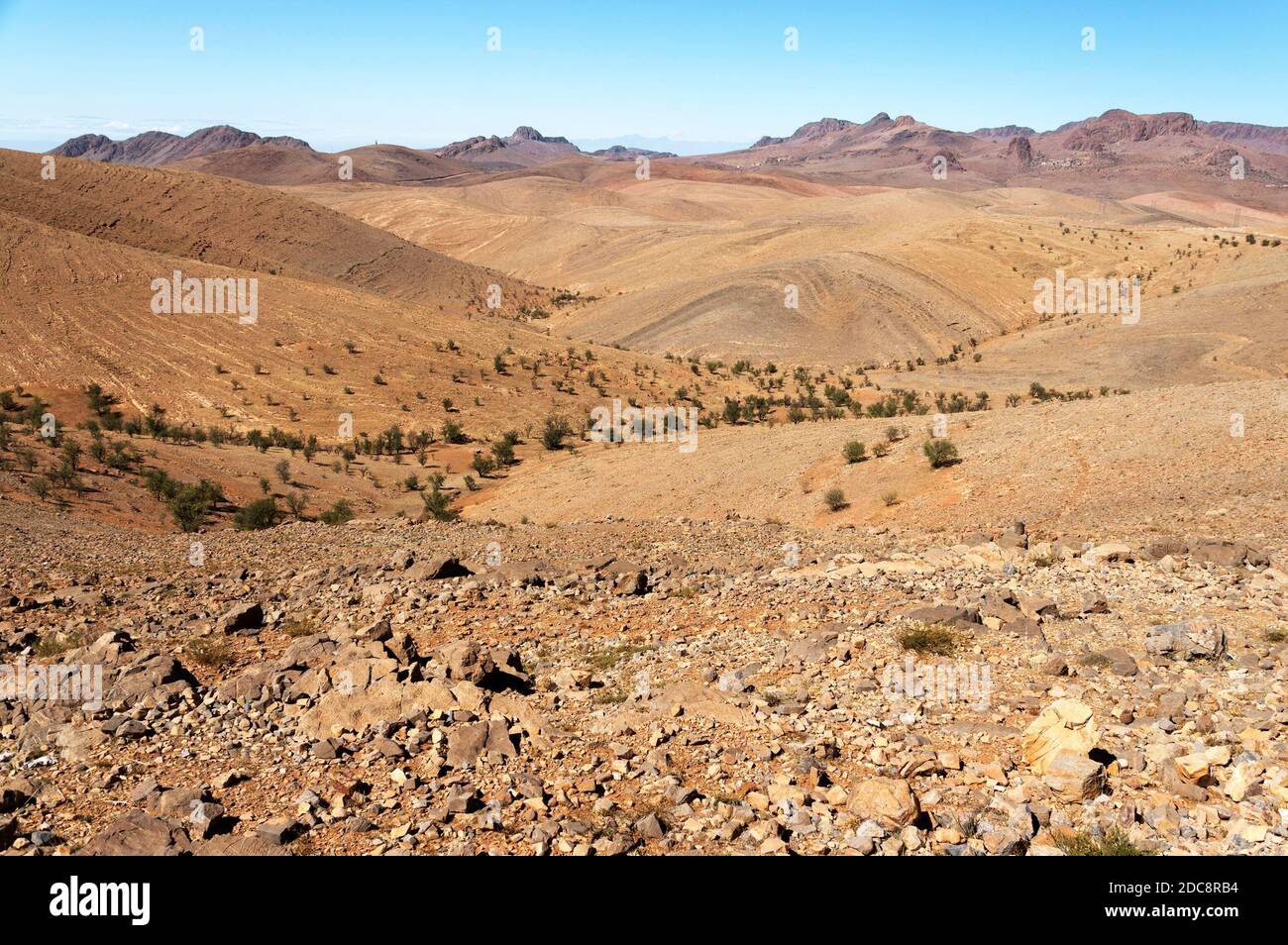 Alpine landscape of Atlas Mountains, South Morocco, Africa Stock Photo ...