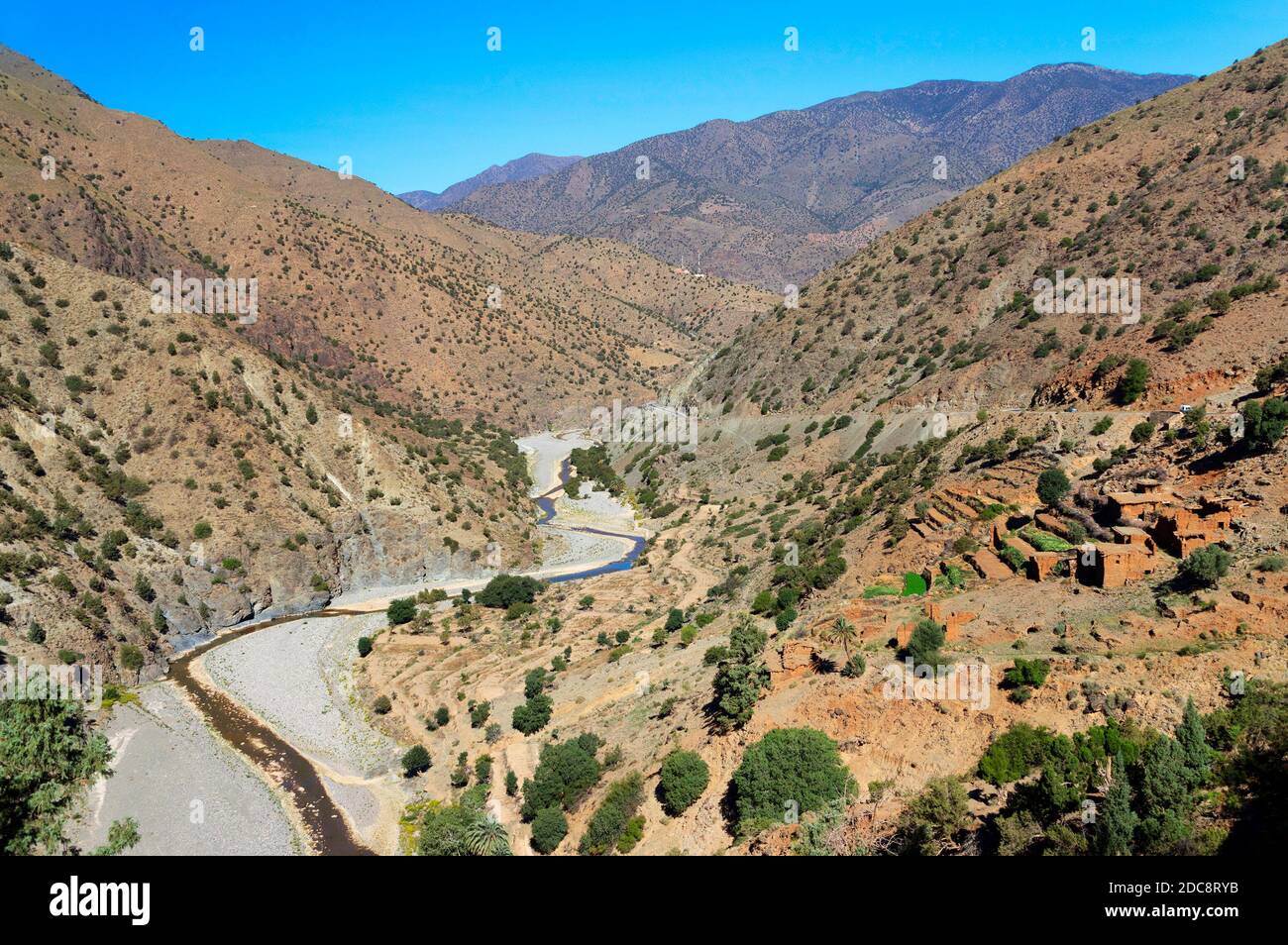 Alpine landscape of Atlas Mountains, South Morocco, Africa Stock Photo ...