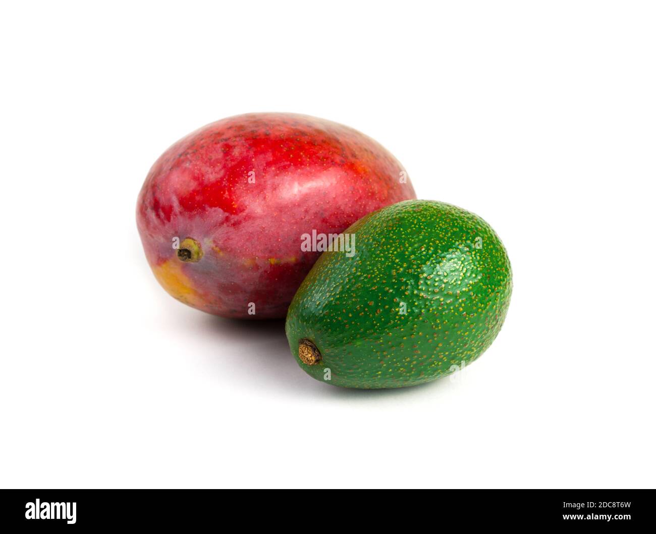 Mango and avocado isolated on a white background Stock Photo - Alamy