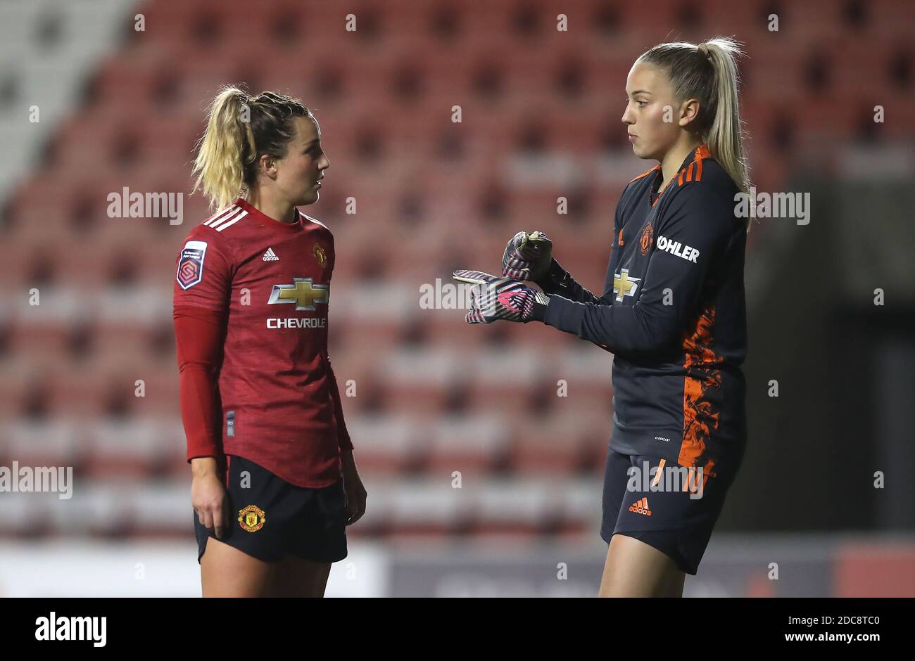 Manchester United's Amy Turner (left) and Emily Ramsey during the ...