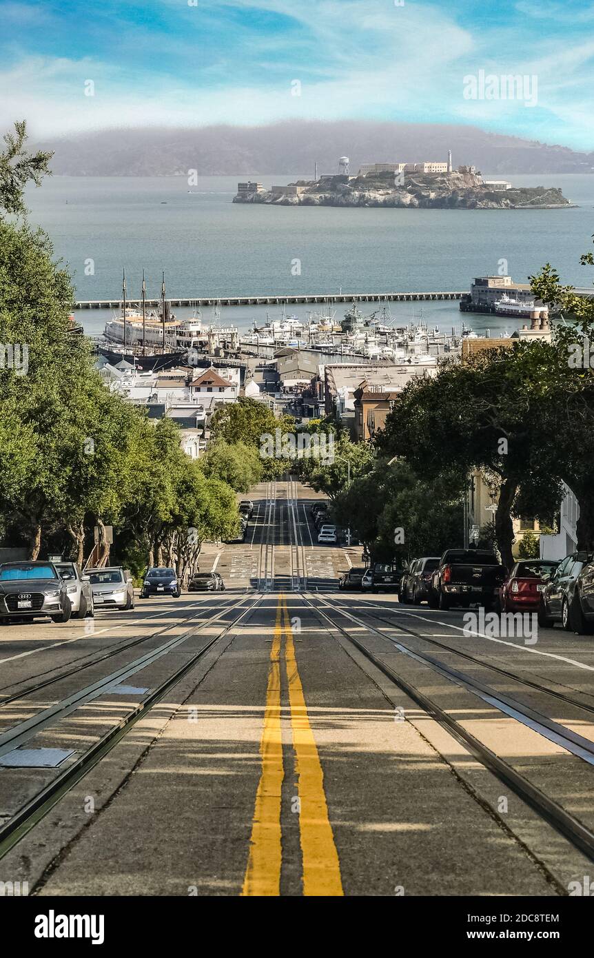 Alcatraz Island and Alcatraz Prison which is located in San Francisco ...