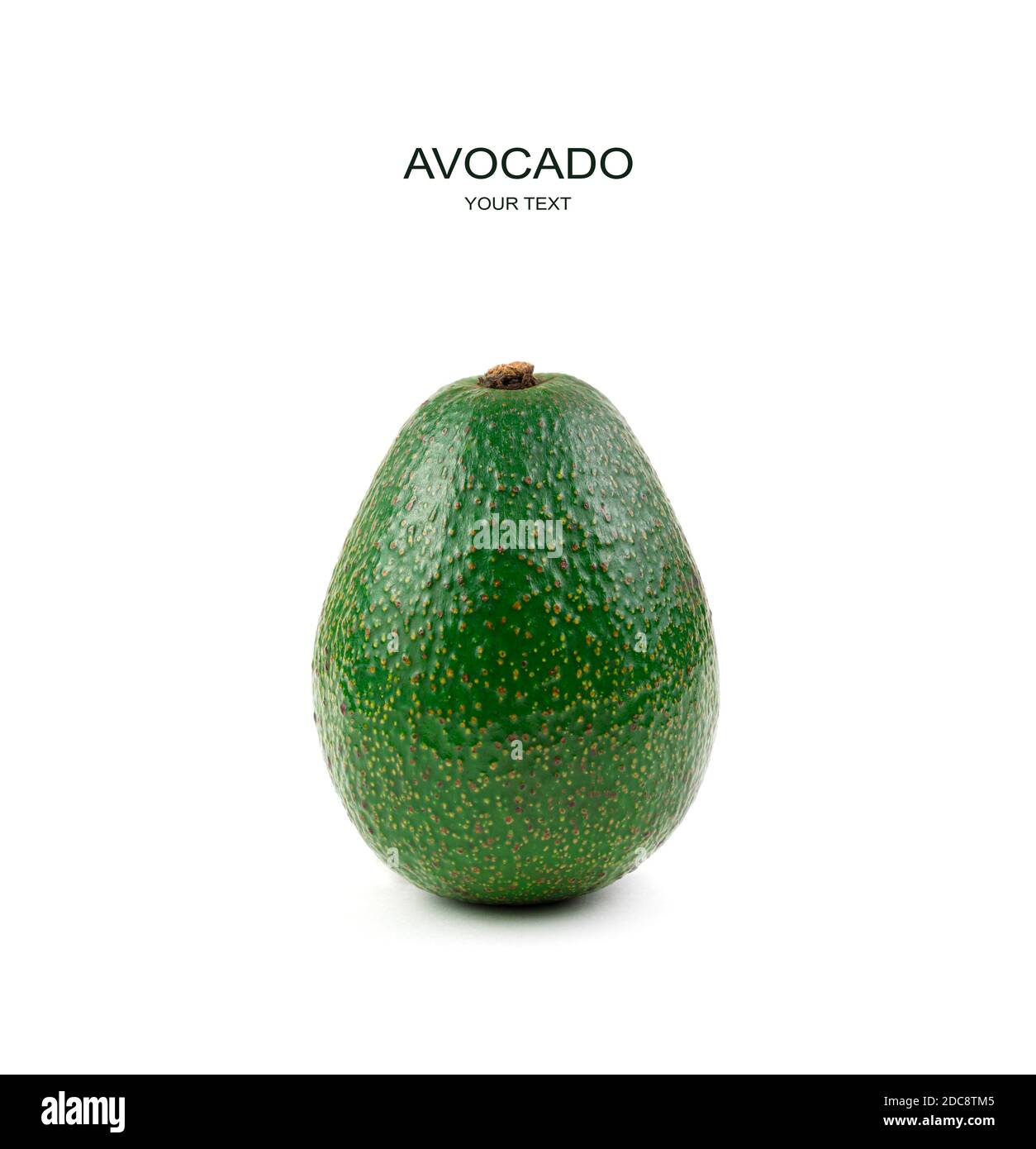 Fresh, green avocado in the skin on a white background Stock Photo - Alamy