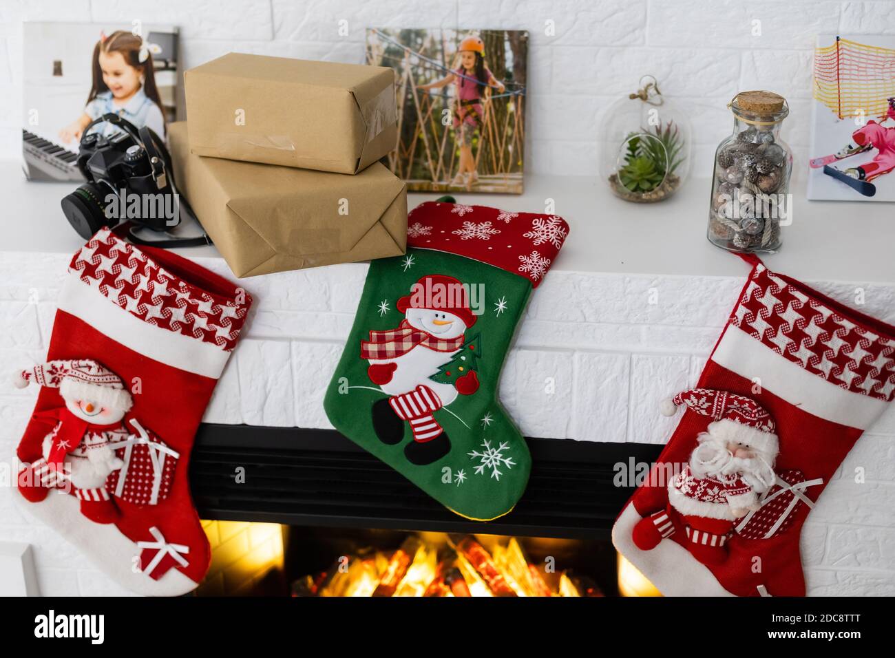 Empty christmas xmas stocking hung hi-res stock photography and images ...