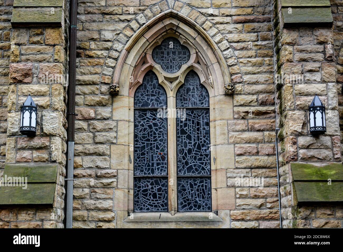 Historic church building windows and doors Stock Photo - Alamy