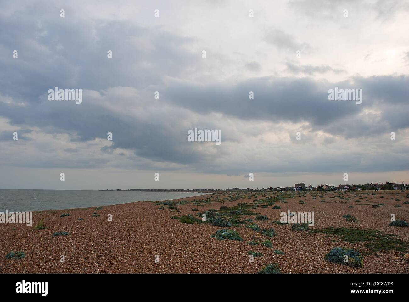 The isolated hamlet of Shingle Street on the Suffolk coast, UK Stock ...