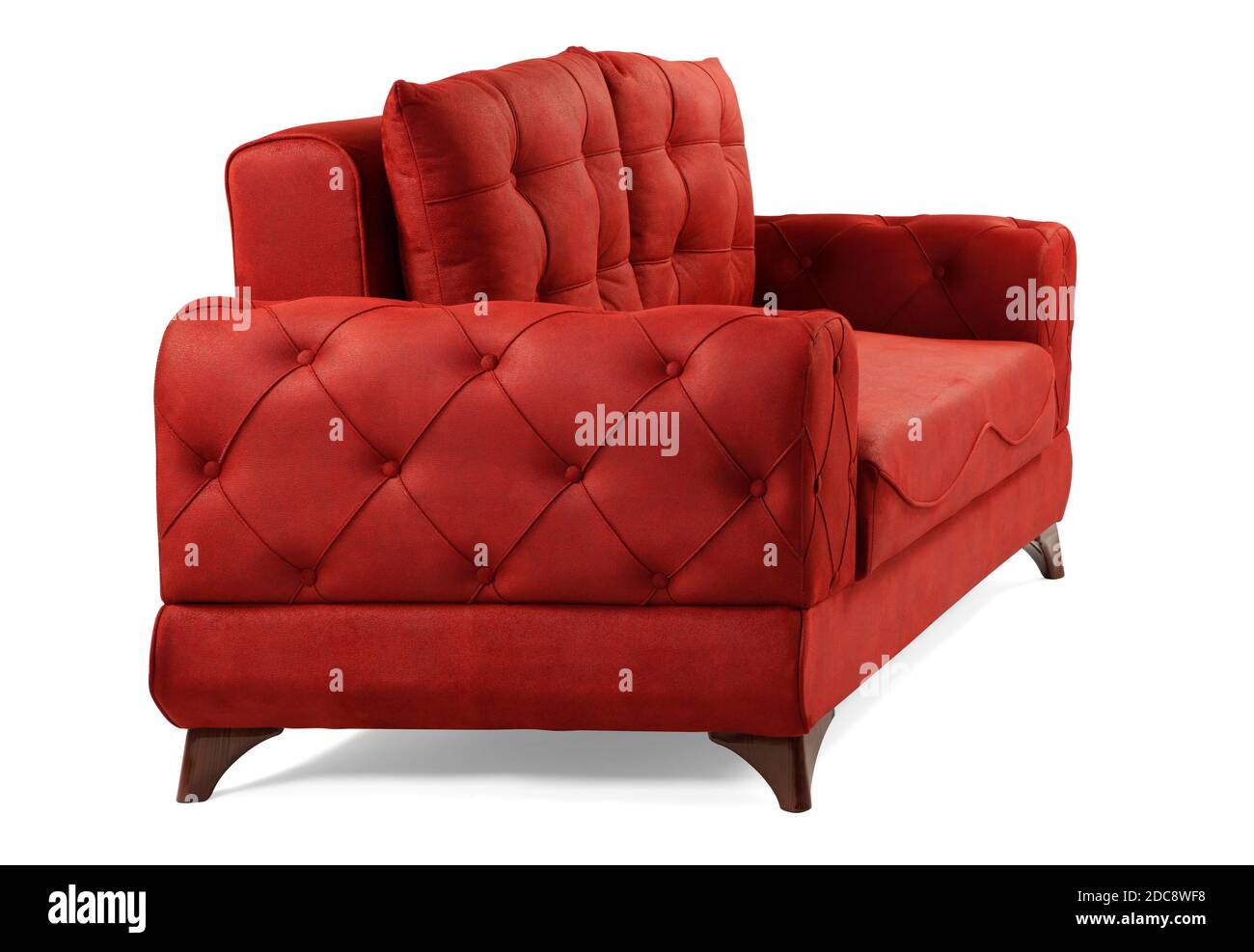 Modern comfortable furniture on white background . side view Stock ...