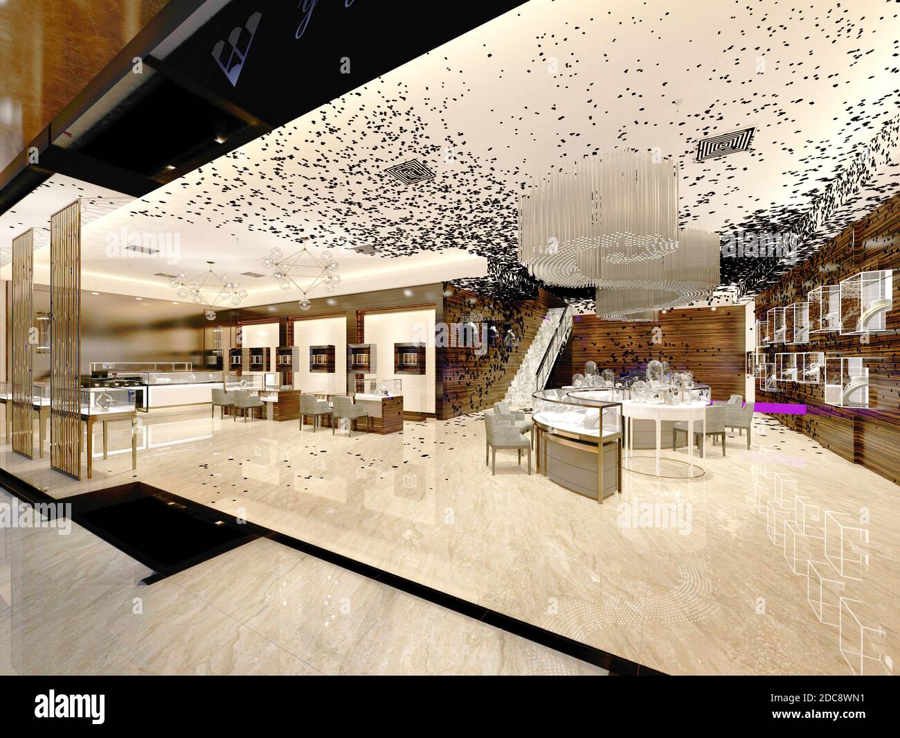 3d render of shop interior Stock Photo - Alamy