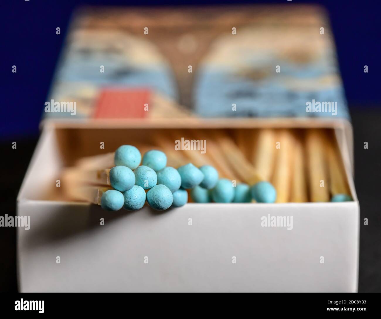close-up view of box of matchsticks and matches Stock Photo - Alamy