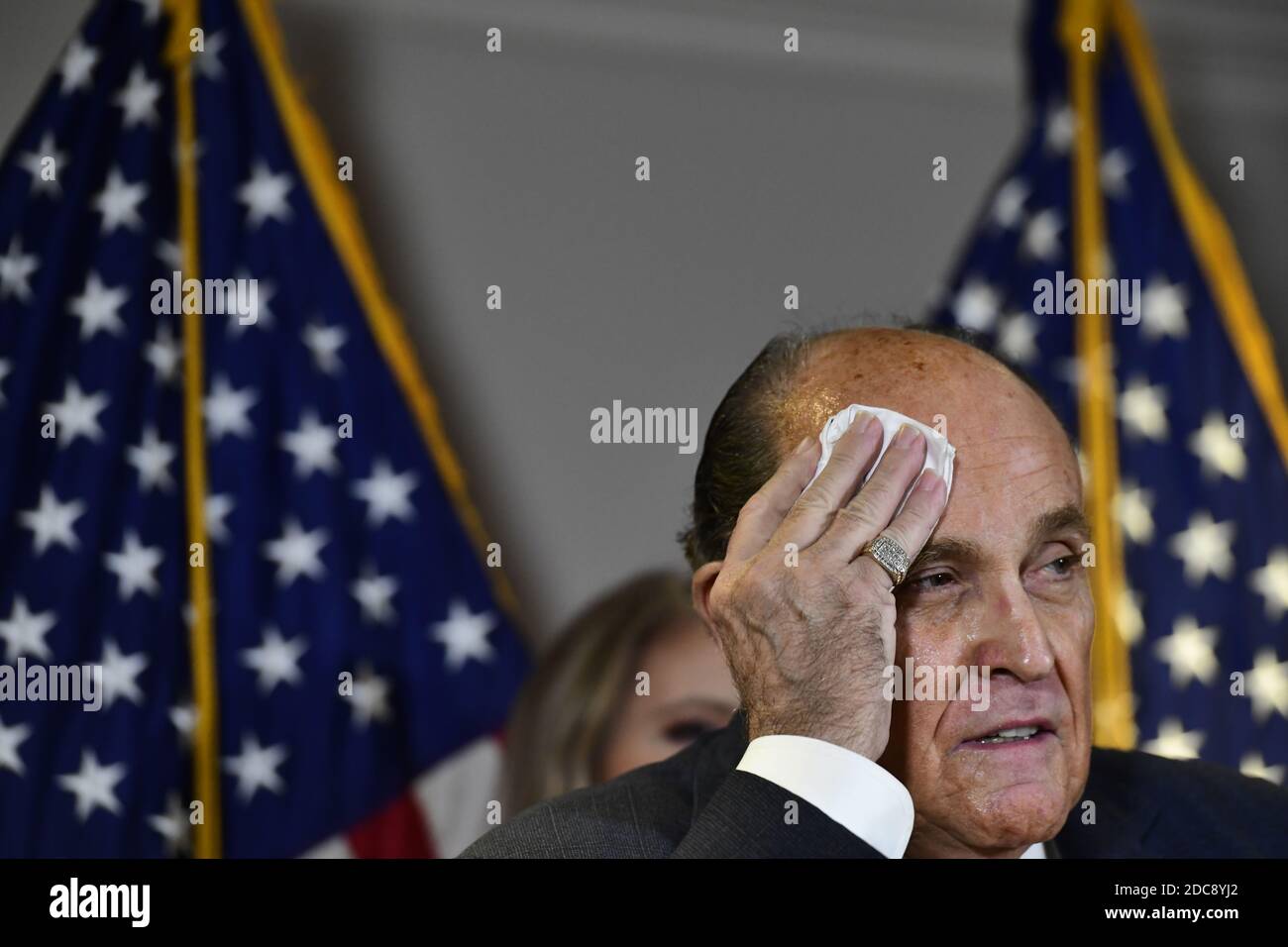 Former Mayor Rudy Giuliani (Republican of New York, New York) conducts ...