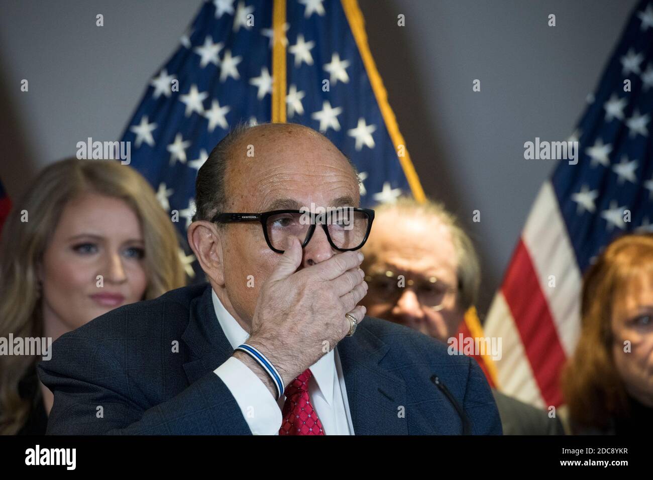 Former Mayor Rudy Giuliani (Republican of New York, New York) conducts ...