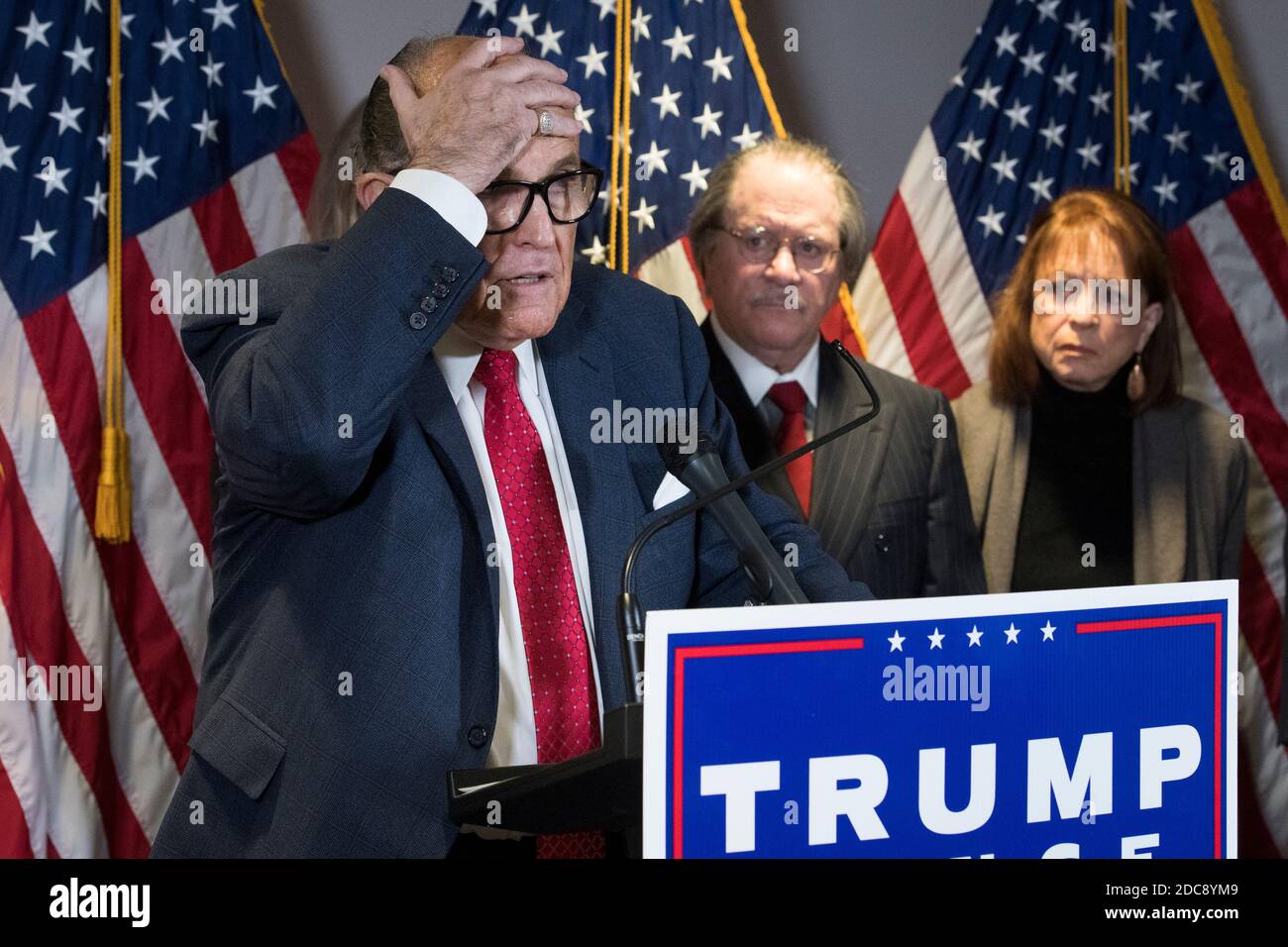 Former Mayor Rudy Giuliani (Republican of New York, New York) conducts ...