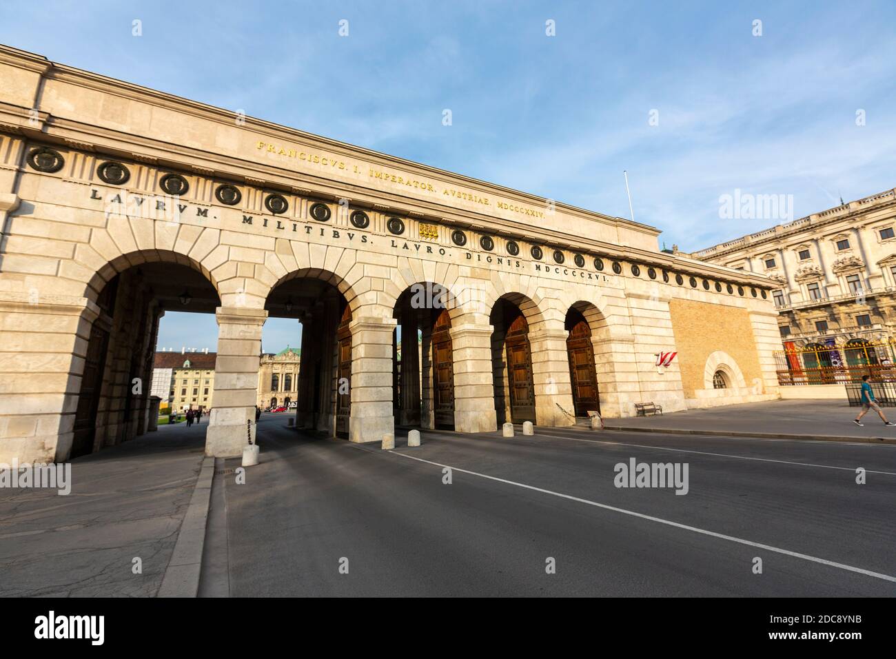 Outer Castle Gate, Hofburg, Heldenplatz, Vienna, Austria Stock Photo ...