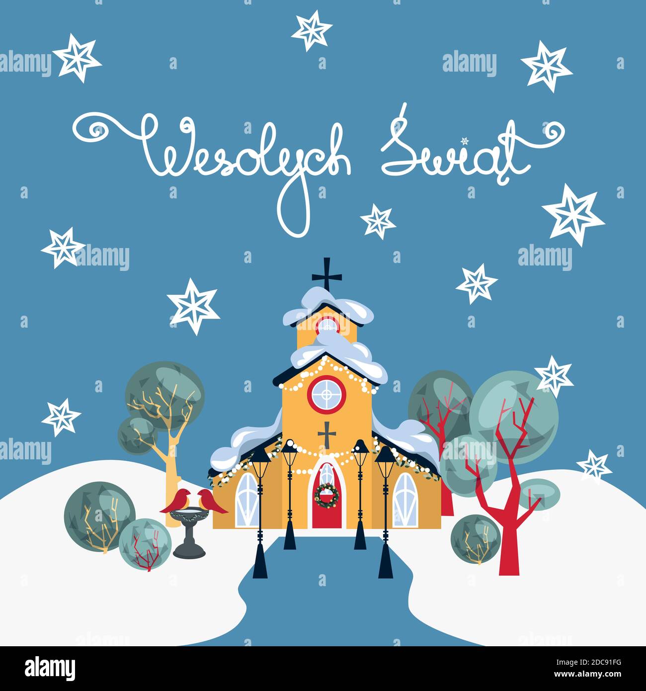 Bialy kosciol Stock Vector Images - Alamy