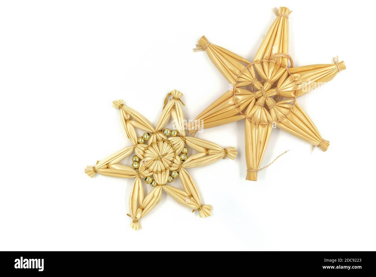 Close up of straw stars on white background Stock Photo - Alamy