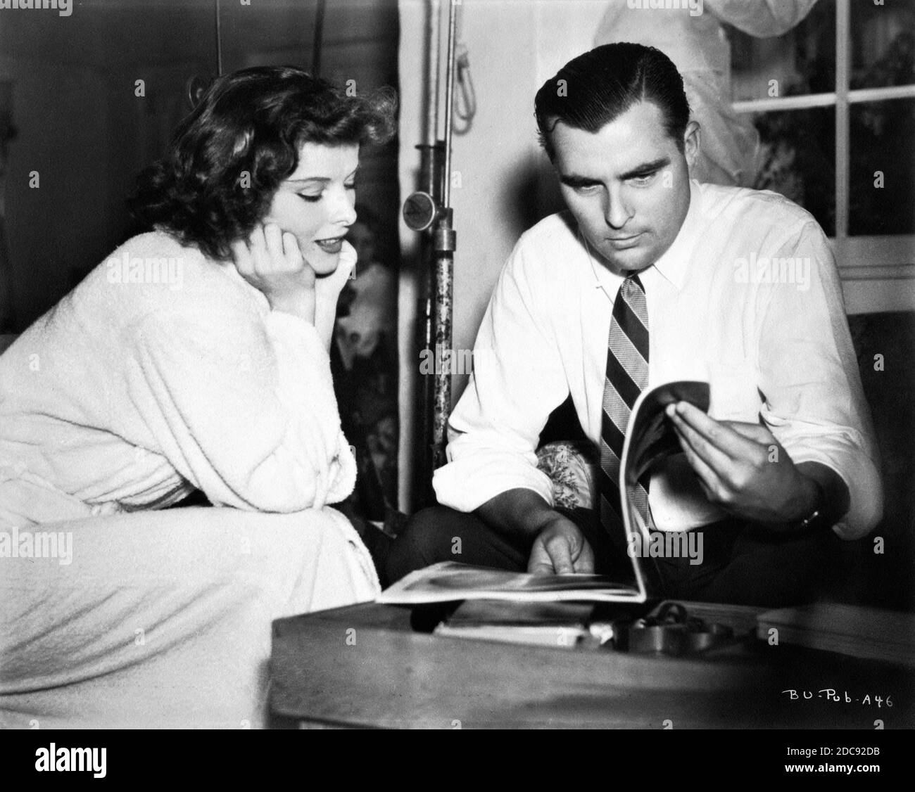 KATHARINE HEPBURN and Cinematographer RUSSELL METTY on set candid ...