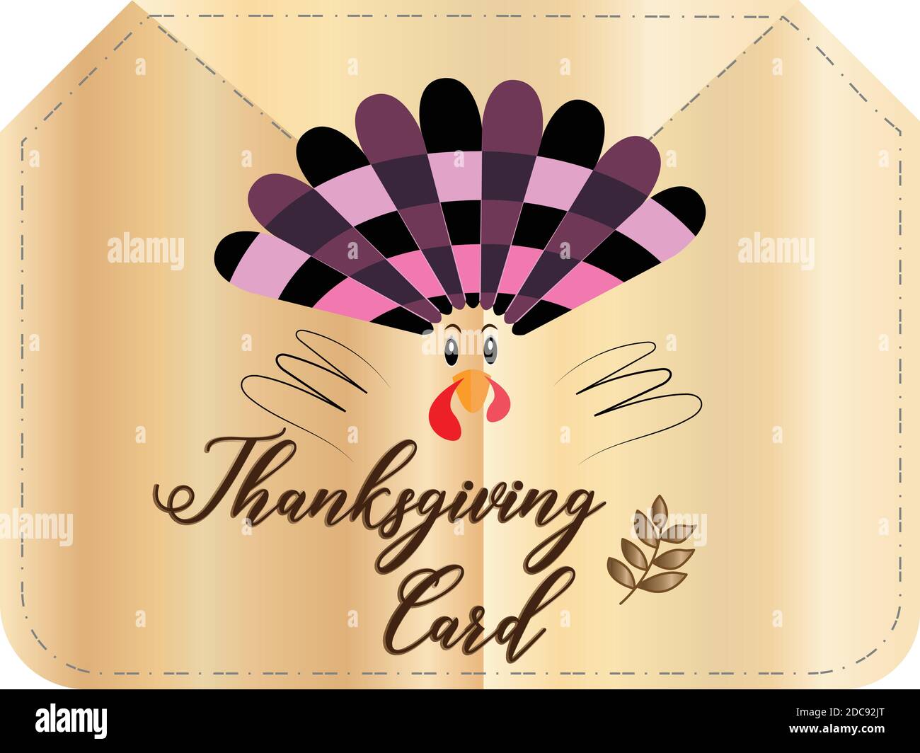 Happy thanksgiving turkey card Cut Out Stock Images & Pictures - Alamy