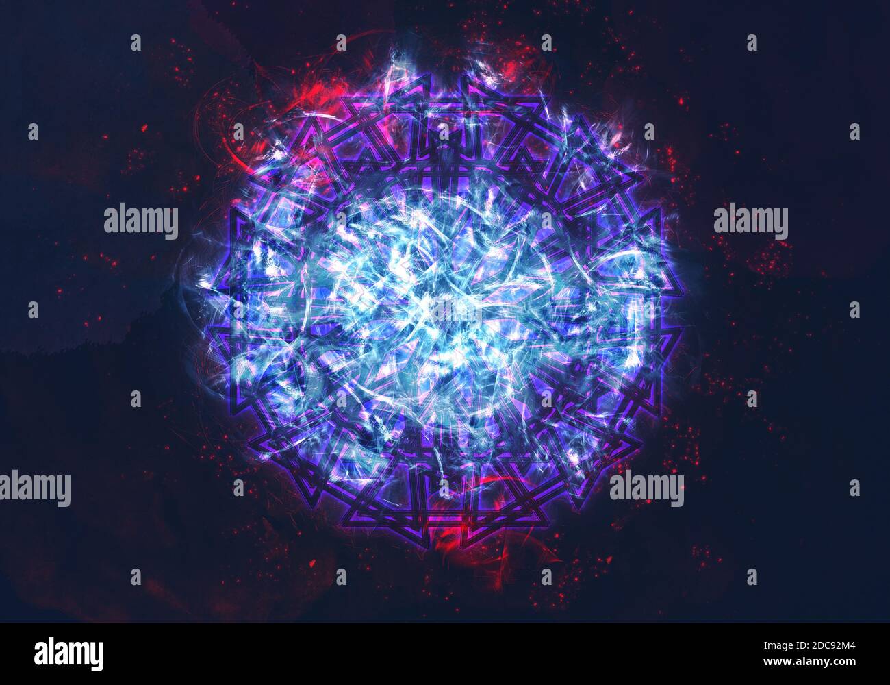 An illustration of a colorful glowing lights symbolizing energy ...