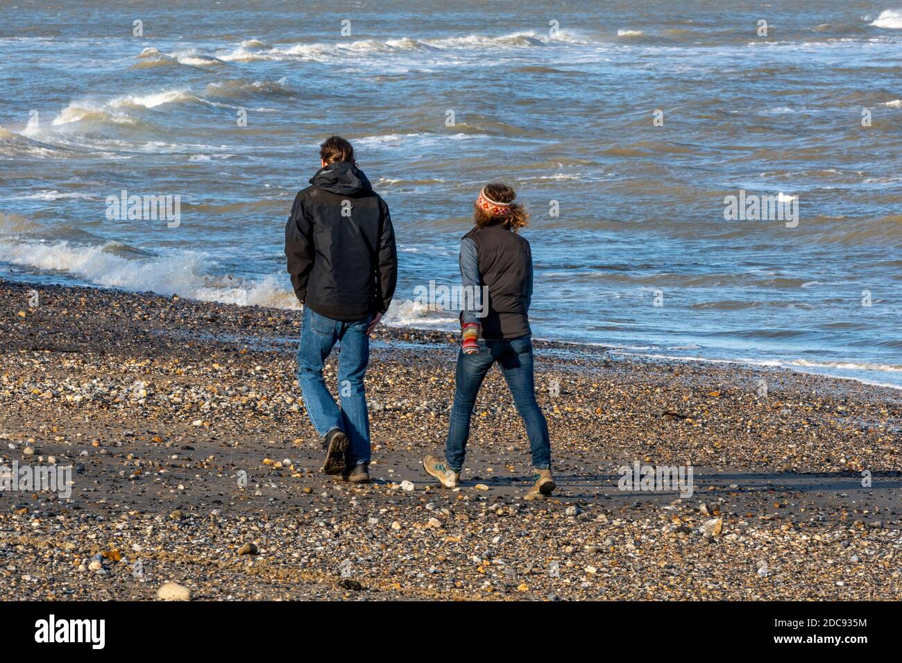 Windy dy on the beach hi-res stock photography and images - Alamy